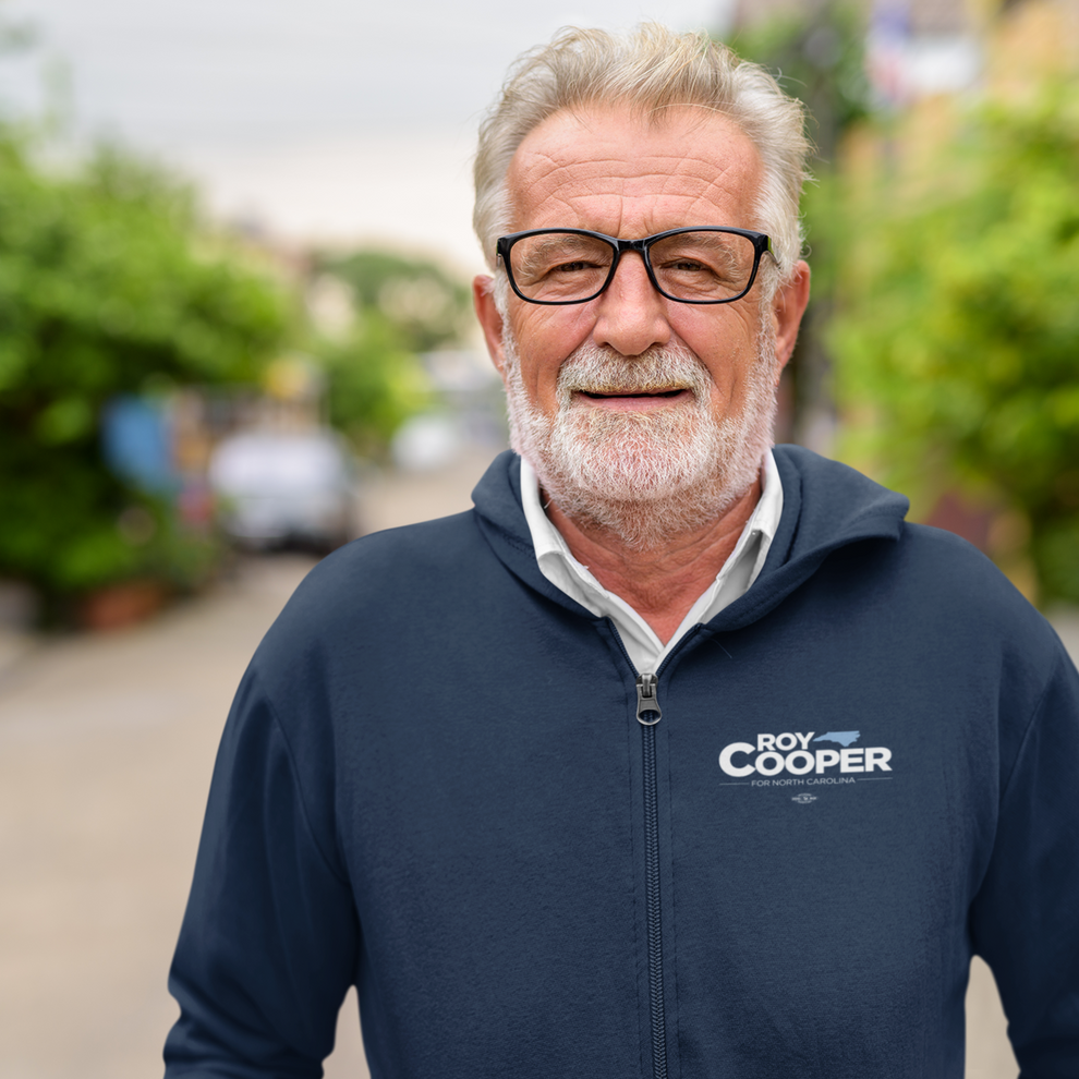 Roy Cooper Logo Zip-Up Hoodie – Cooper Victory Fund